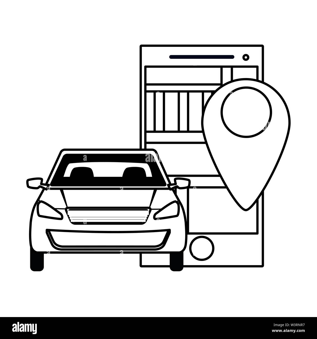 car transport sedan vehicle cartoon Stock Vector Image & Art - Alamy