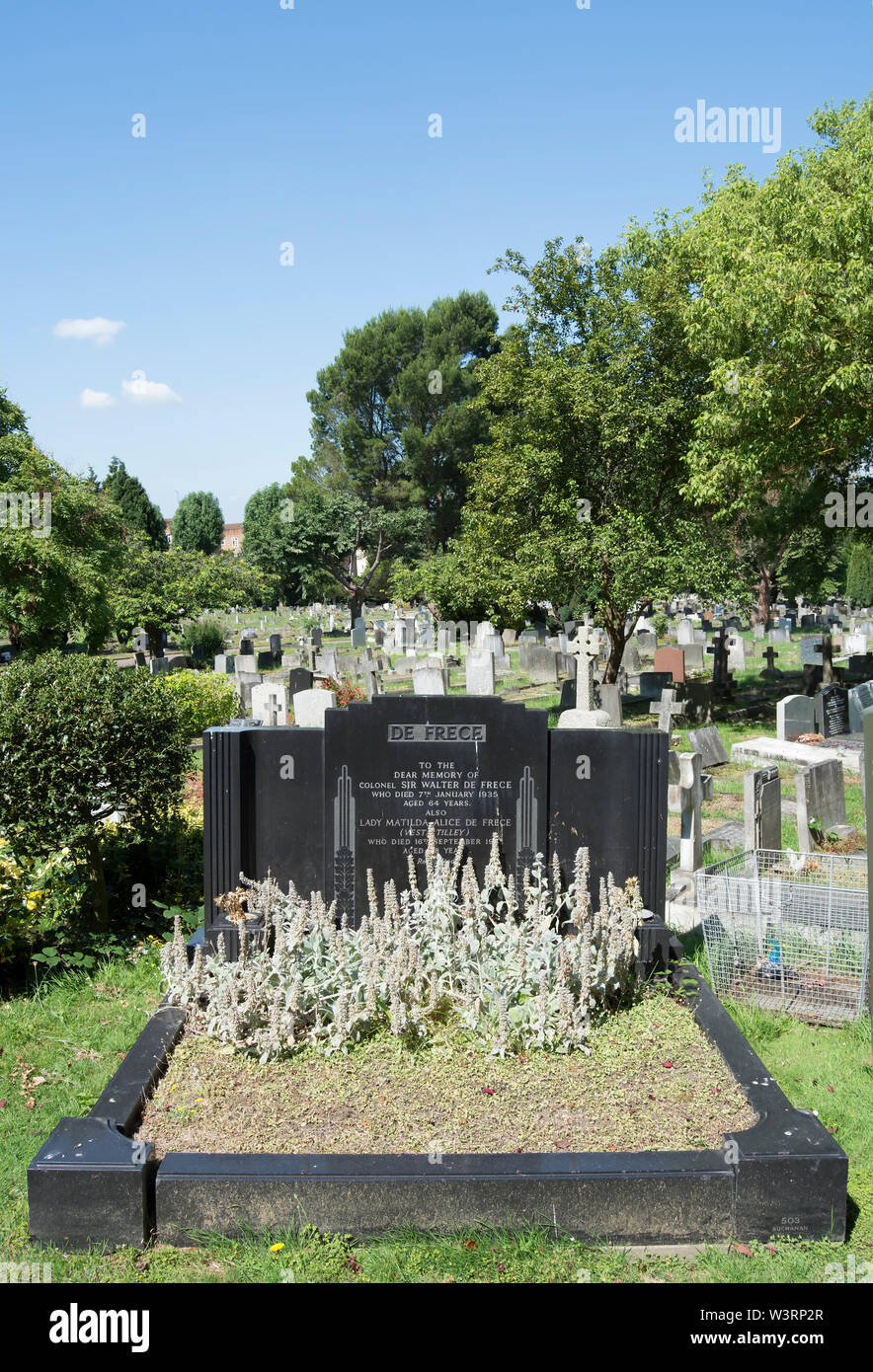 the grave of walter de frece and his wife, best known as music hall ...