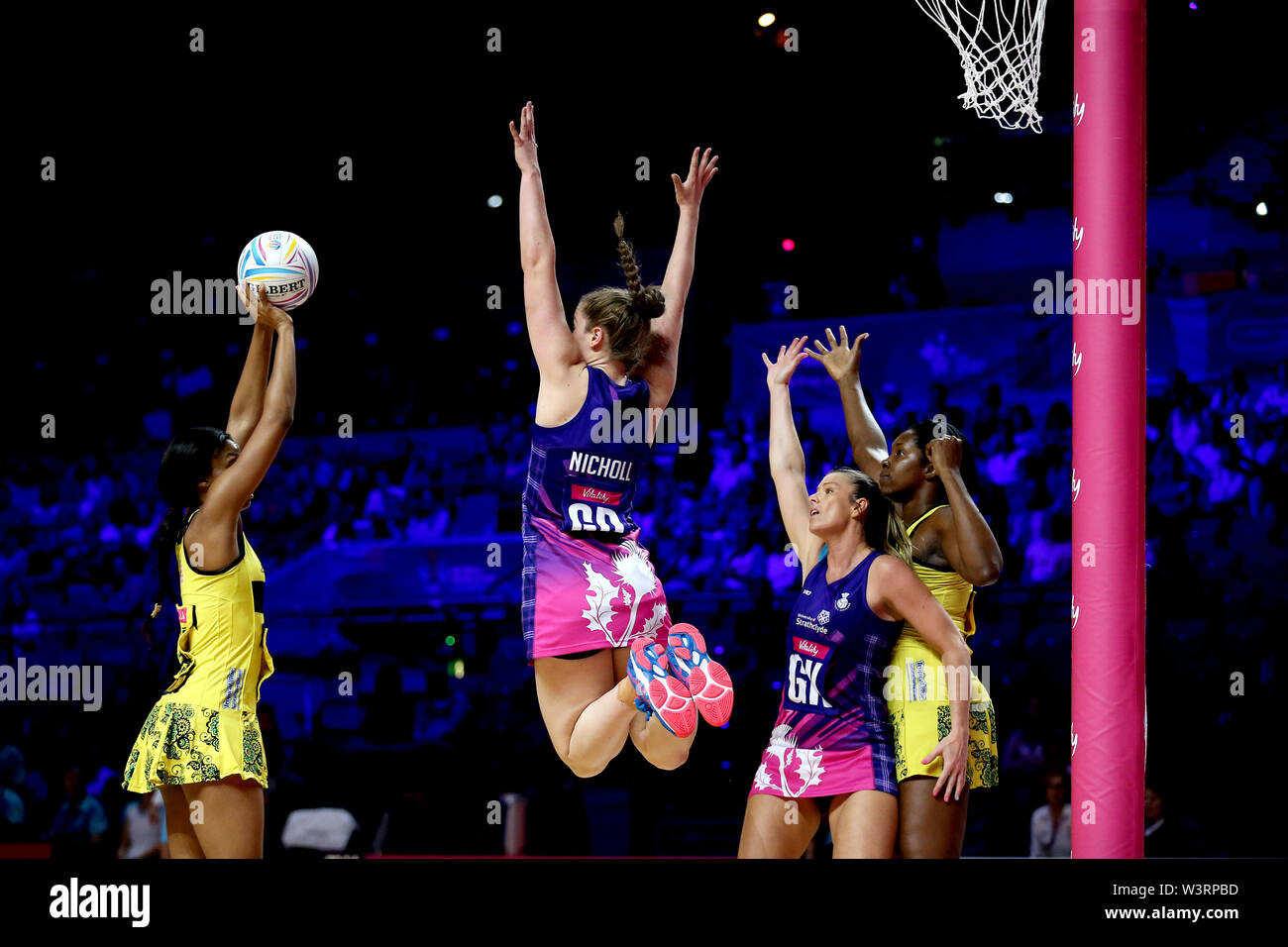 Jamaica's Rebekah Robinson (left) and Scotland's Emily Nicholl in ...