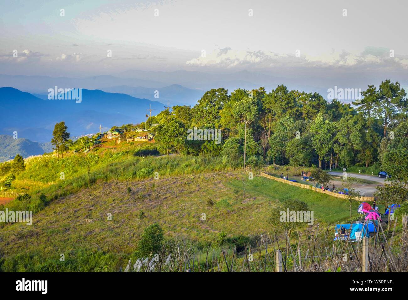 Sunset at Doi Chang Mub Mae Fa Luang Chiang Rai Thailand Stock Photo ...