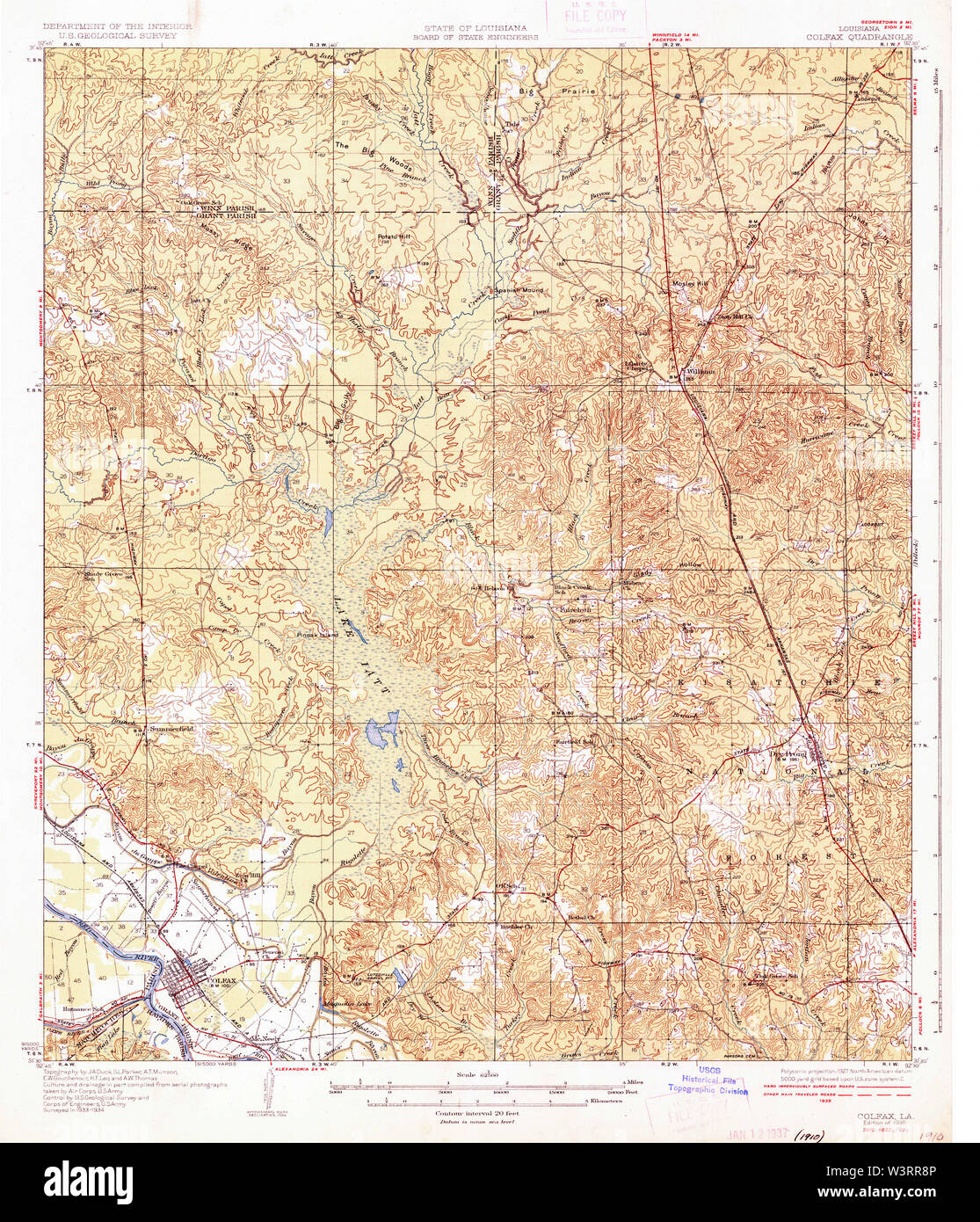 Colfax louisiana map hi-res stock photography and images - Alamy