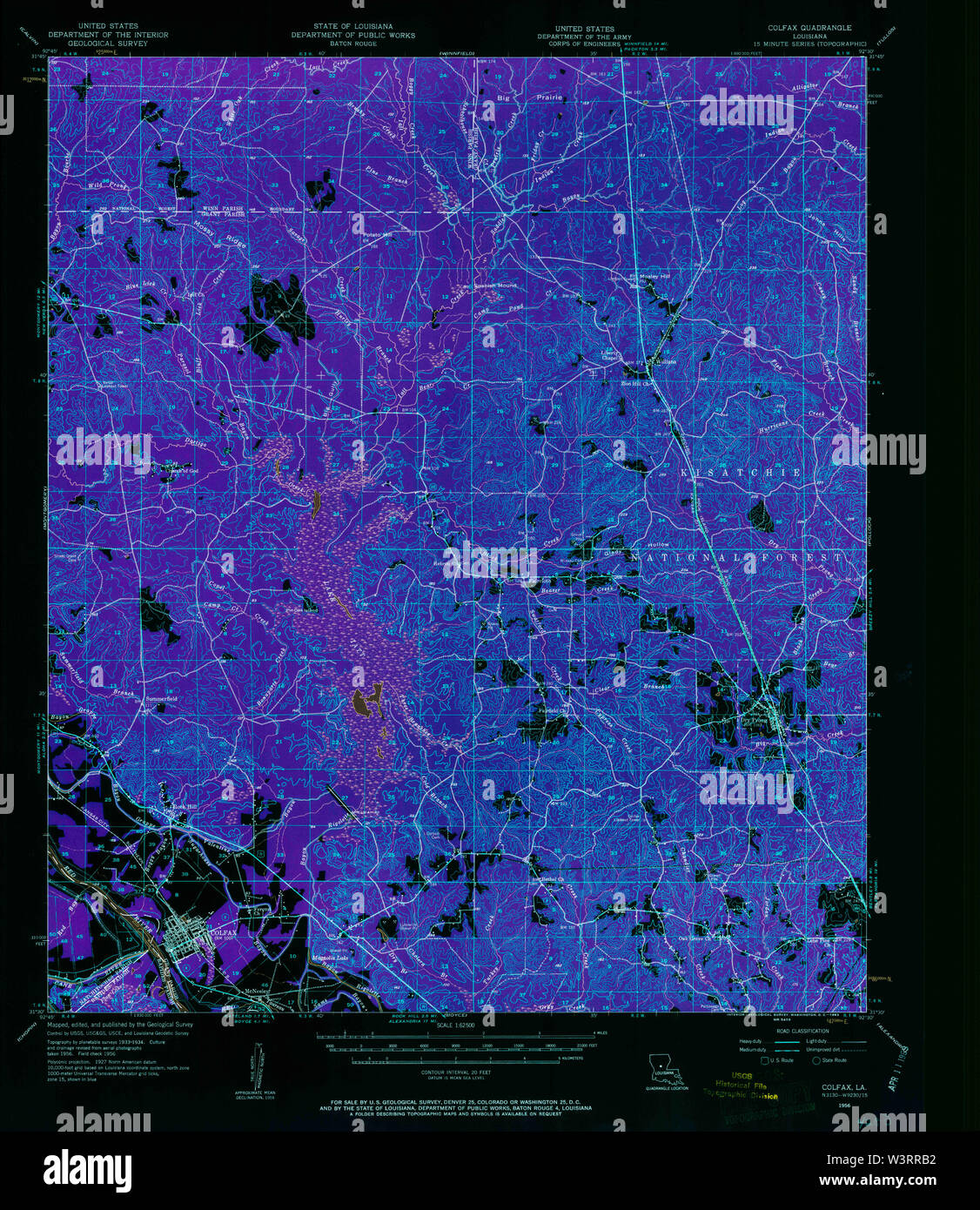 Colfax louisiana map hi-res stock photography and images - Alamy