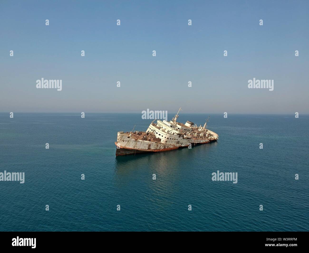 The shipwreck on the Shoaiba Beach near Jeddah, Saudi Arabia Stock ...