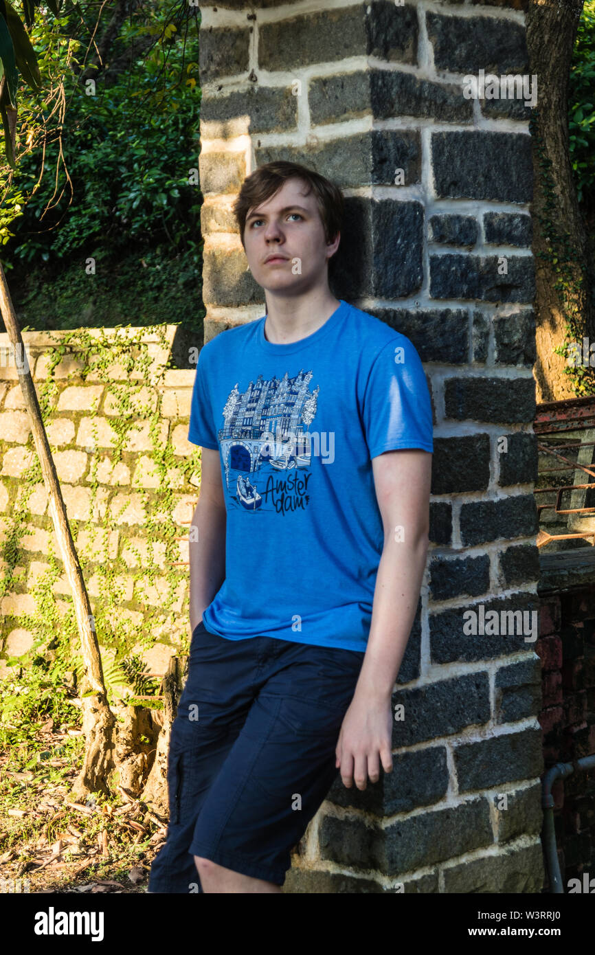Handsome teenager male outdoor hi-res stock photography and images - Alamy