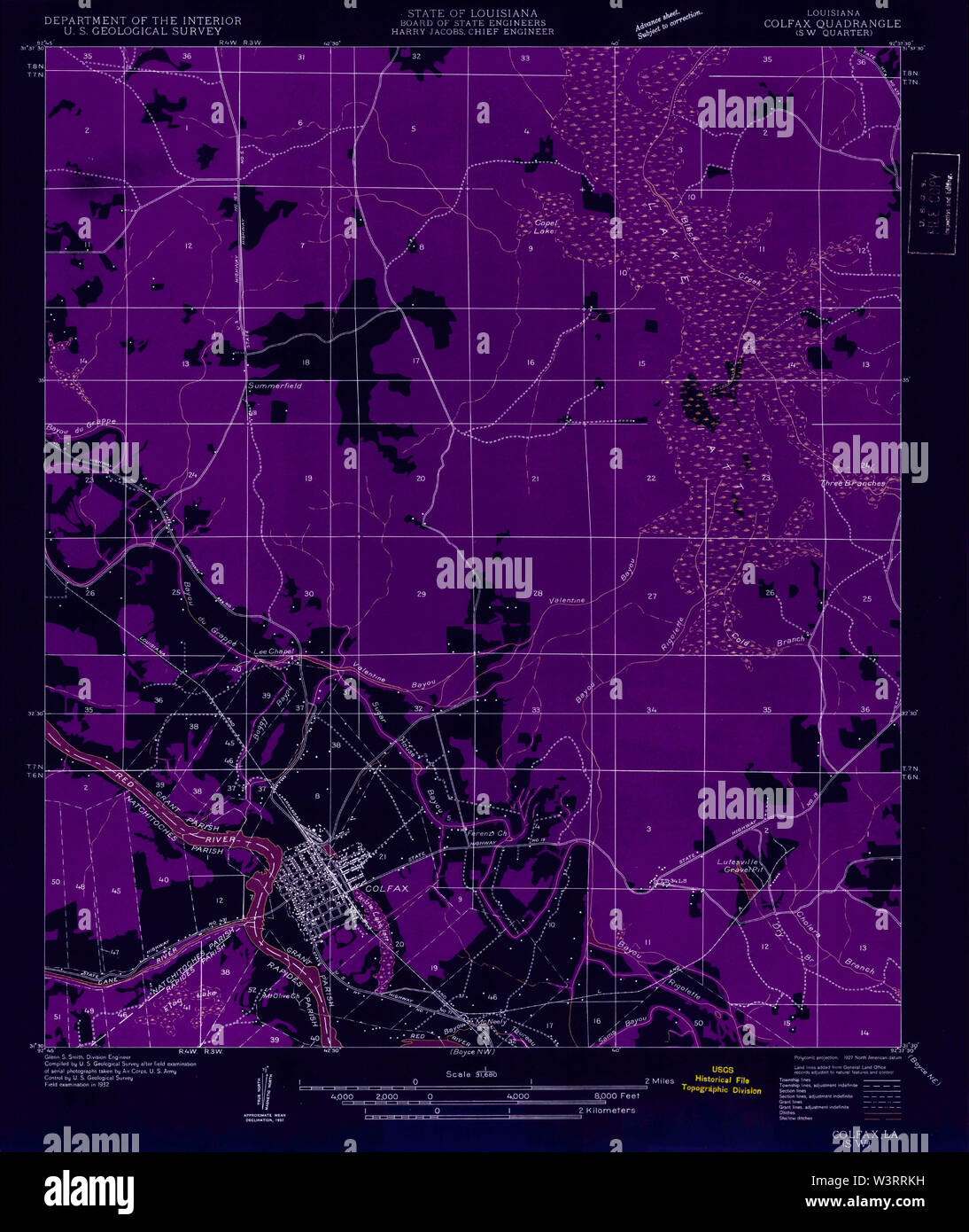 Colfax louisiana map hi-res stock photography and images - Alamy