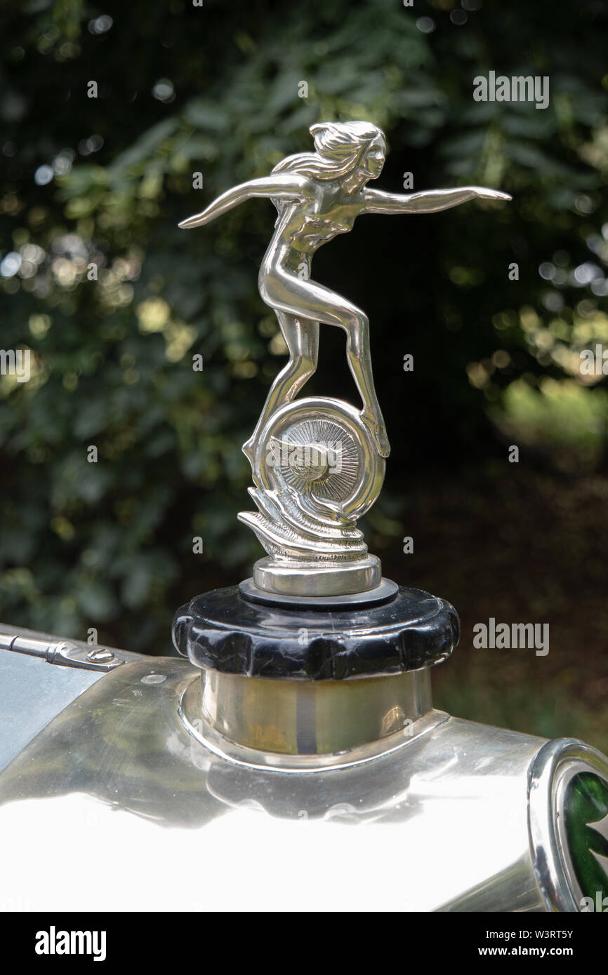 Crossley mascot, lady on a winged wheel Stock Photo - Alamy