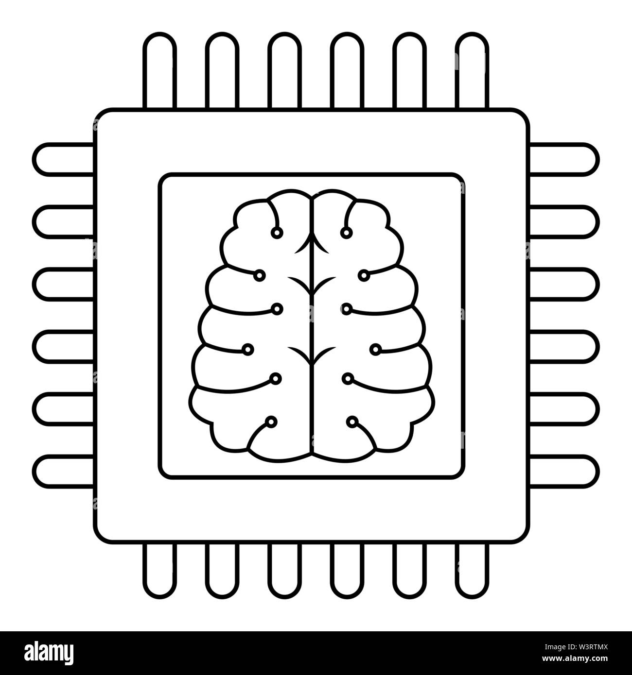technology cpu motherboard chip cartoon Stock Vector Image & Art - Alamy