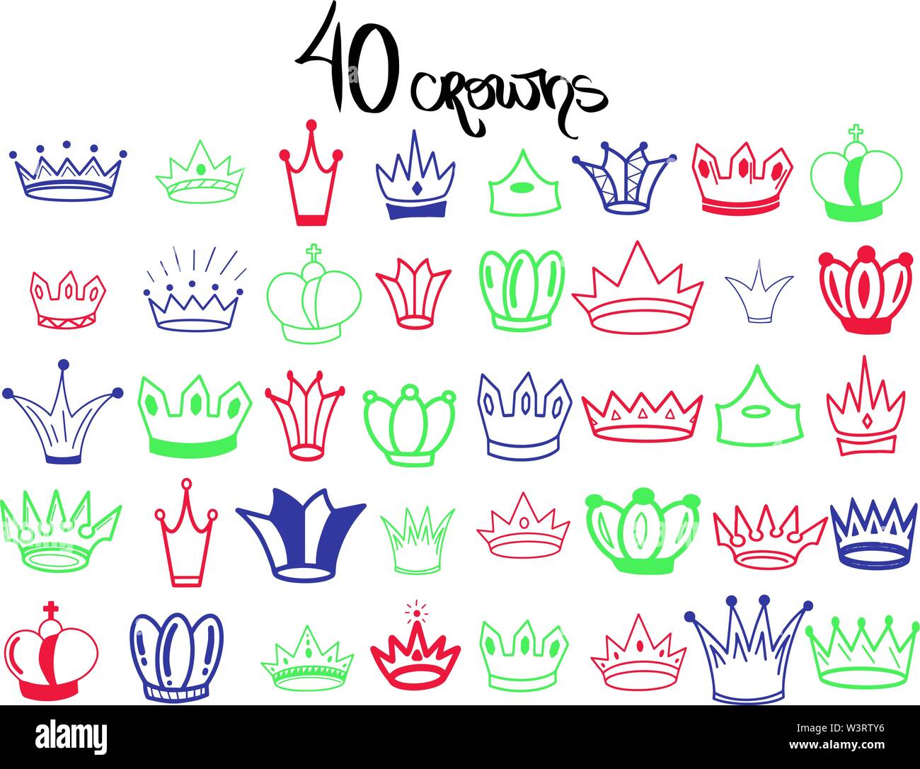 Red crystal crown Stock Vector Images - Alamy
