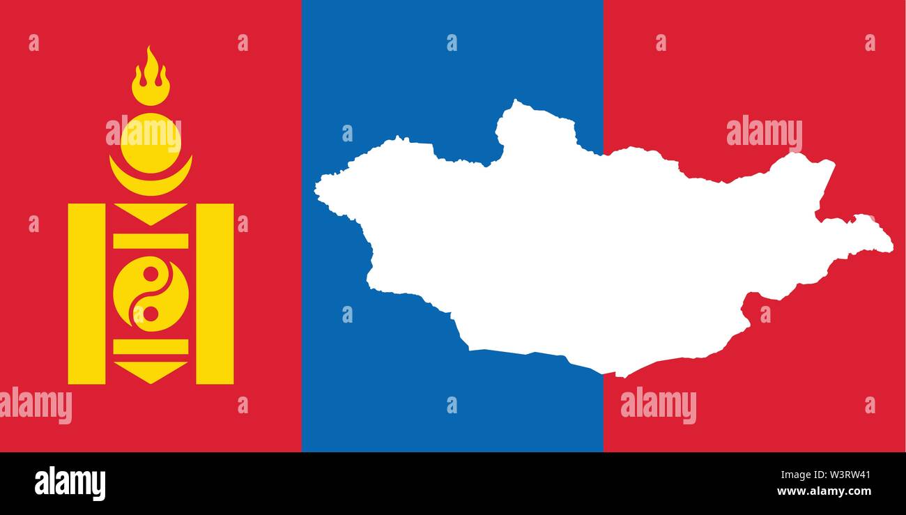 Mongolian flag Stock Vector Images - Alamy