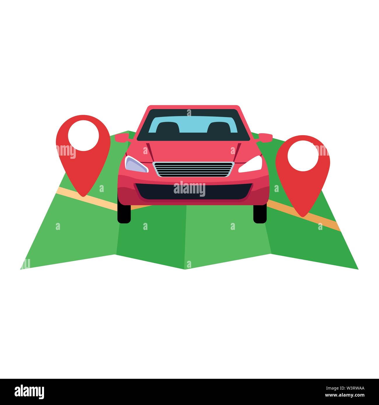 car transport sedan vehicle cartoon Stock Vector Image & Art - Alamy