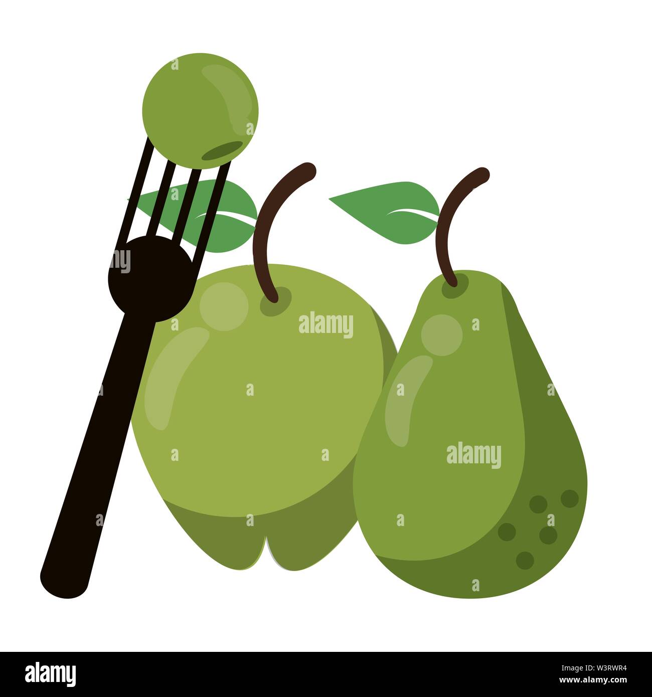 fruits fresh delicious healthy cartoon Stock Vector Image & Art - Alamy