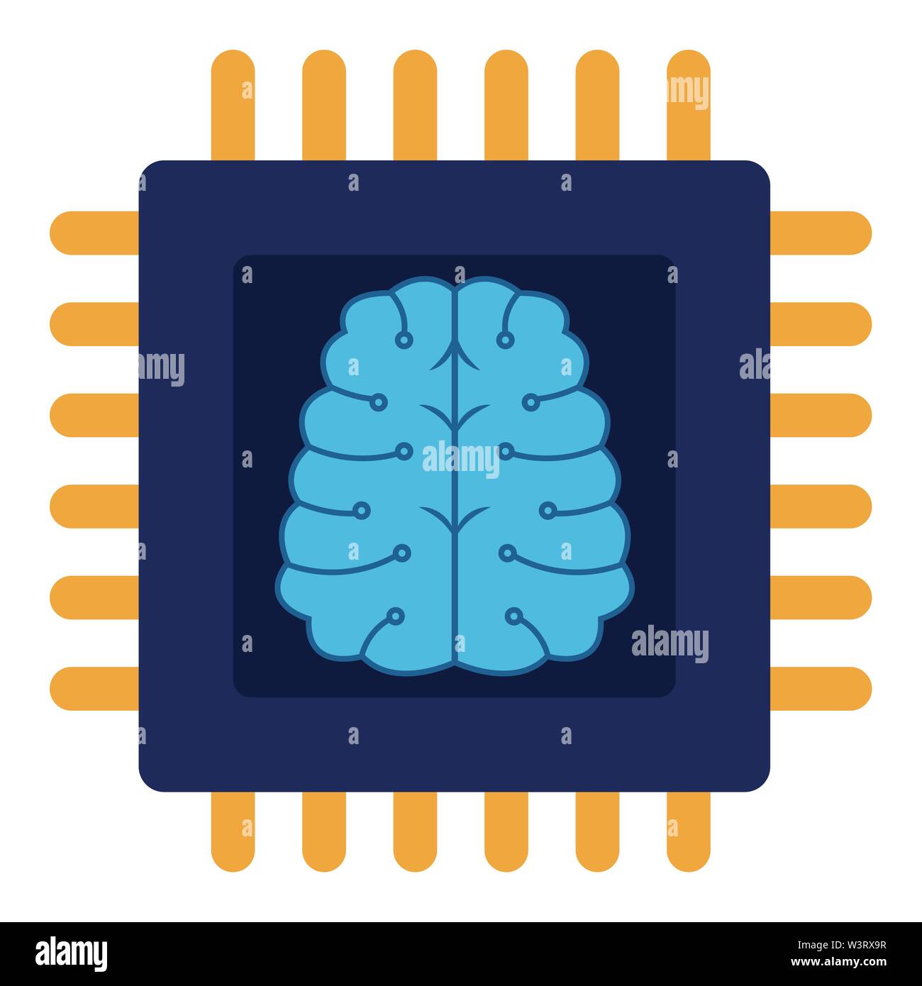 technology cpu motherboard chip cartoon Stock Vector Image & Art - Alamy