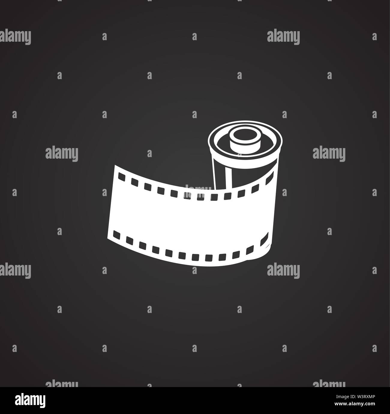 Film strip related icon on background for graphic and web design ...