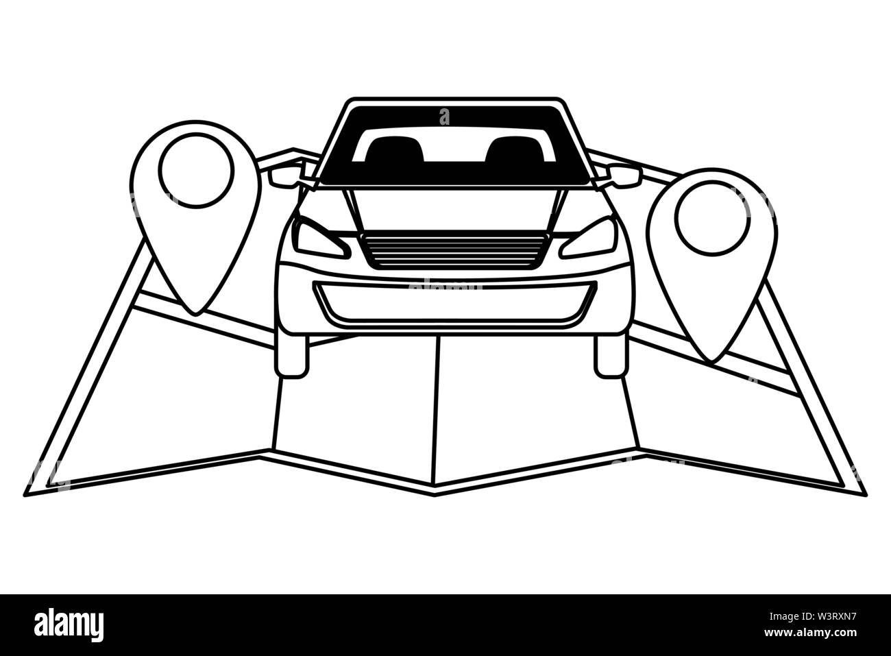 car transport sedan vehicle cartoon Stock Vector Image & Art - Alamy
