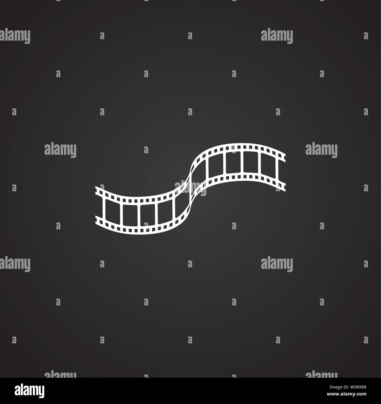 Film strip related icon on background for graphic and web design ...