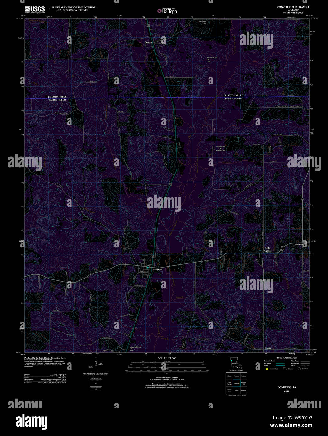 Converse louisiana map hi-res stock photography and images - Alamy