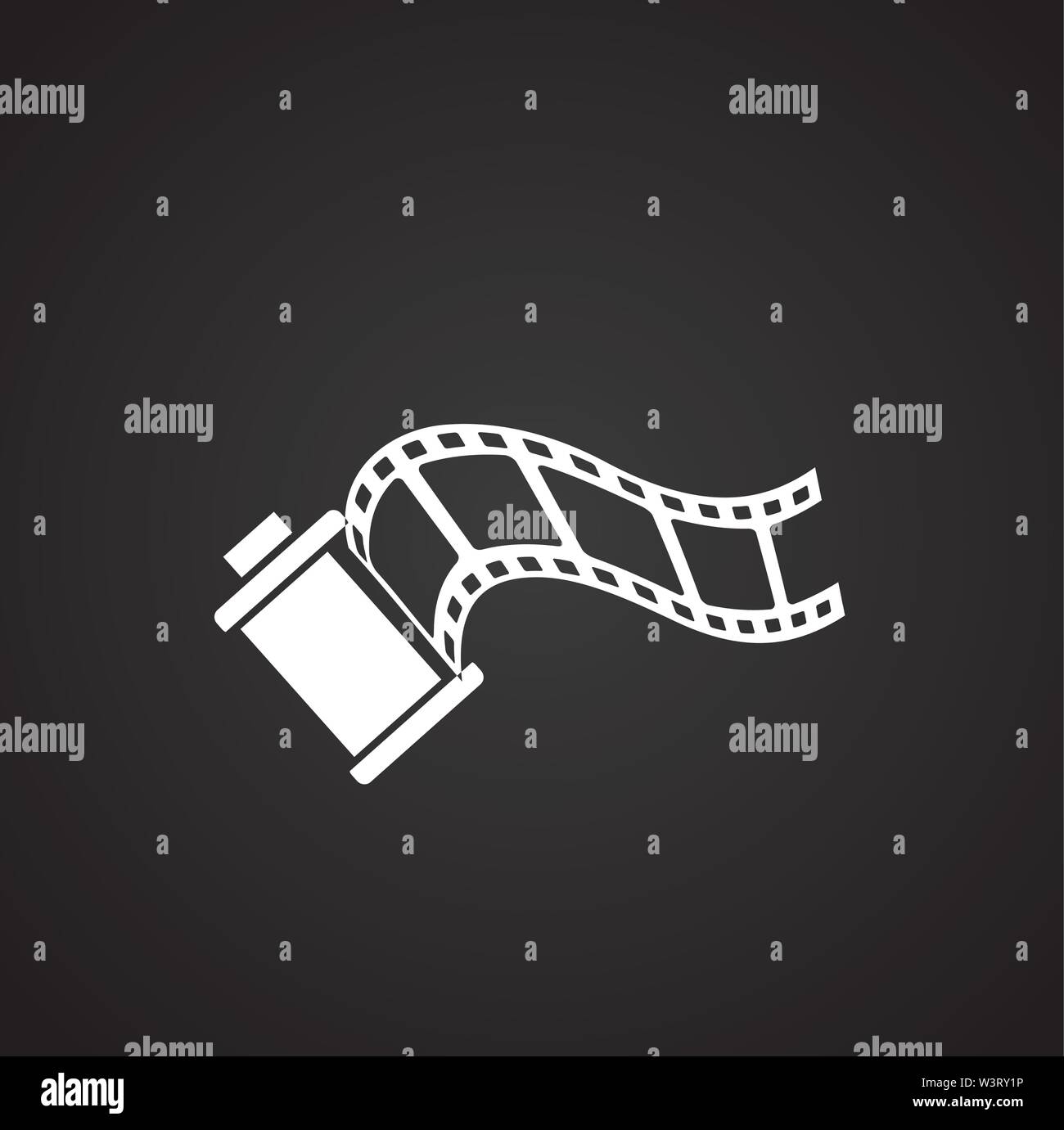 Film strip related icon on background for graphic and web design ...