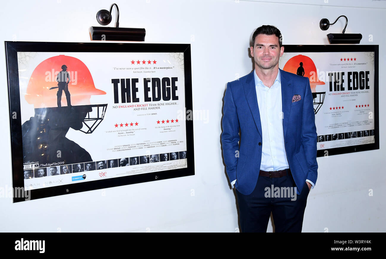 James Anderson attending the world premiere of The Edge at Picturehouse ...