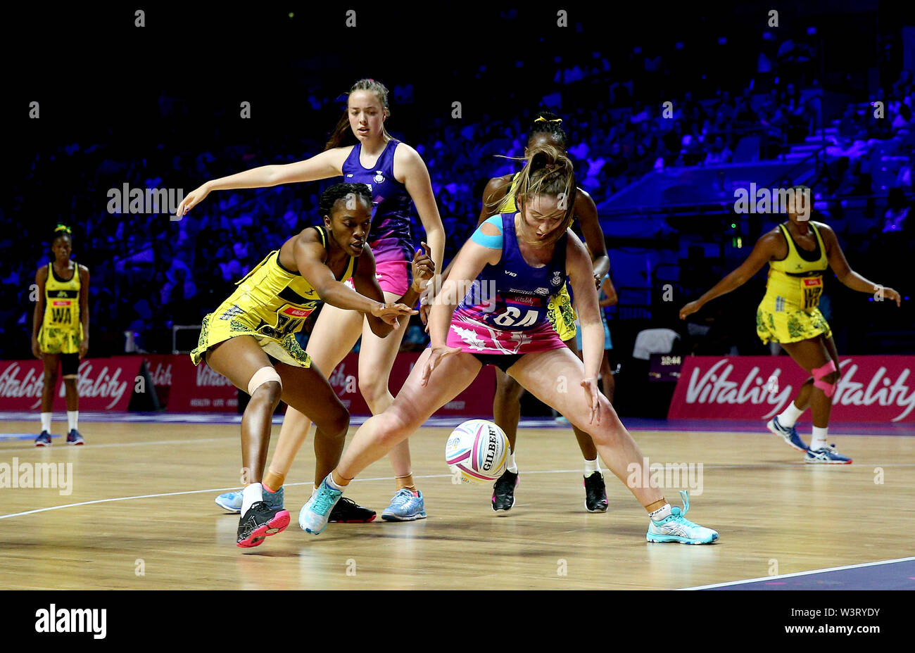 Scotland's Niamh McCall in action during the Netball World Cup match at ...