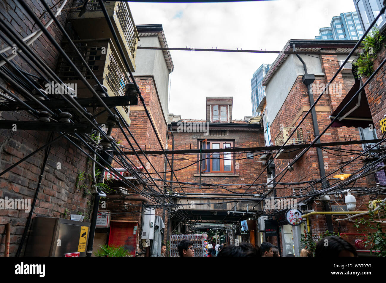 Tianzifang, Shanghai / China - May 8, 2019 : A popular tourist ...