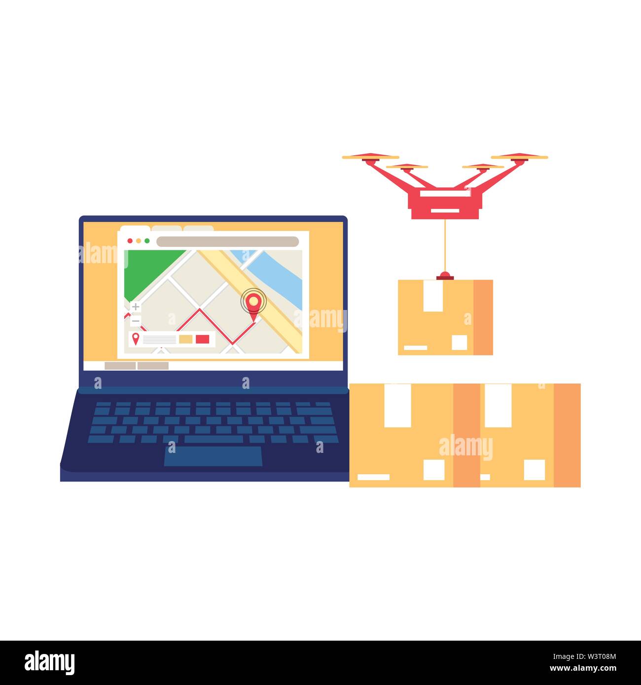 logistic and delivery shipping cartoon Stock Vector Image & Art - Alamy
