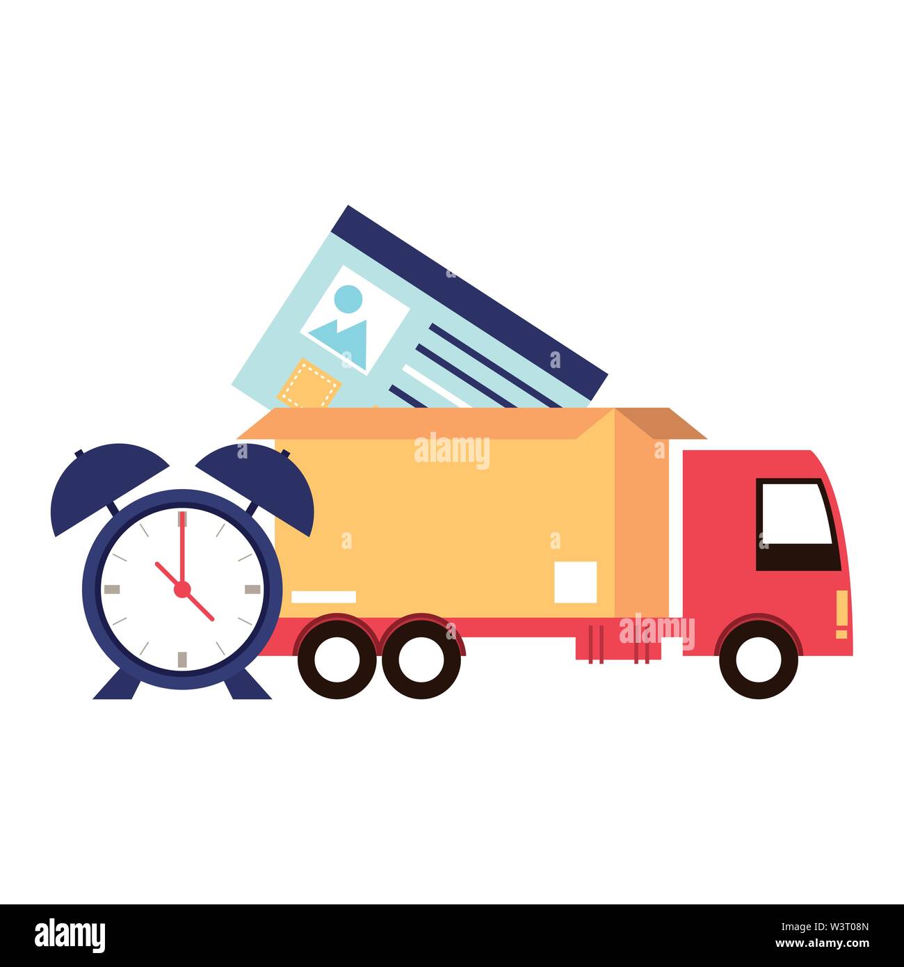 logistic and delivery shipping cartoon Stock Vector Image & Art - Alamy
