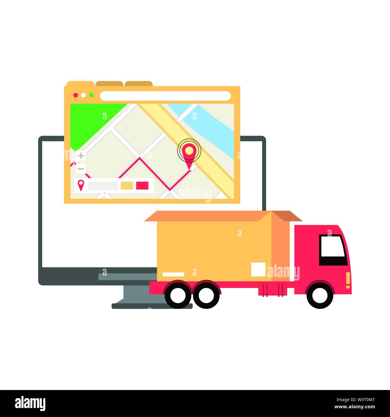 logistic and delivery shipping cartoon Stock Vector Image & Art - Alamy