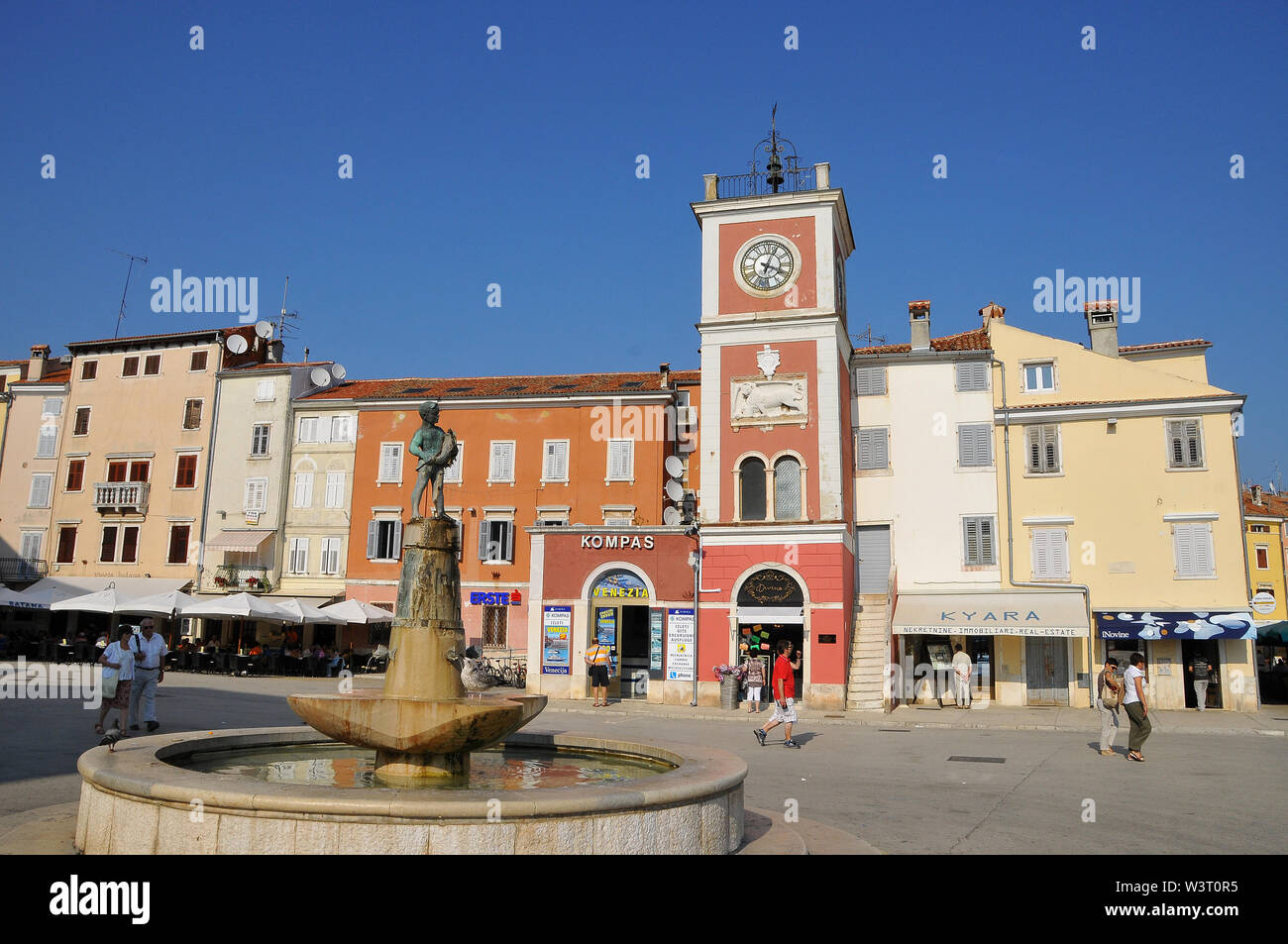 Clock tower, Rovinj, Croatia, Europe Stock Photo - Alamy