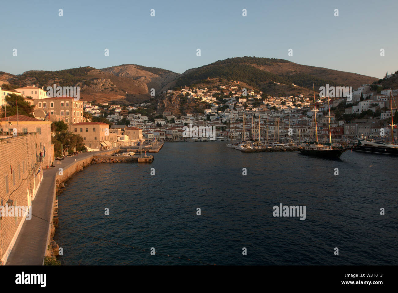 Panoramic view of Hydra Town, Hydra Island, Greece Stock Photo - Alamy