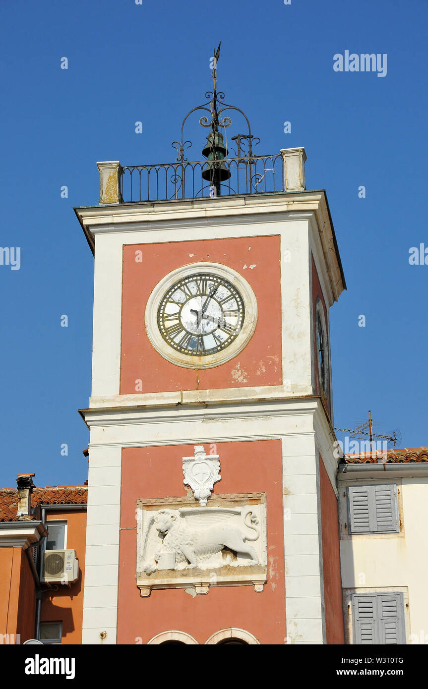 Clock tower, Rovinj, Croatia, Europe Stock Photo - Alamy