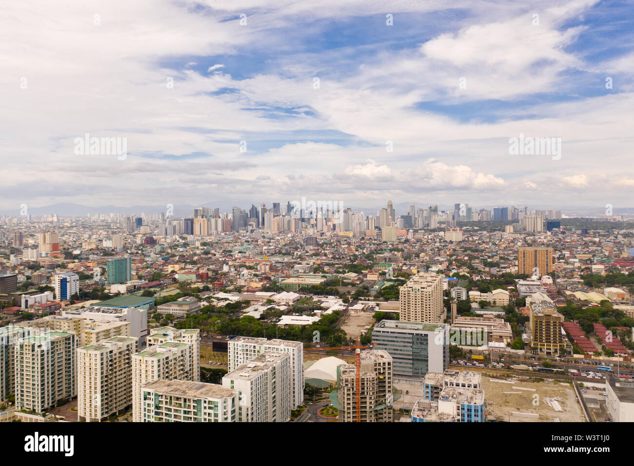 The city of Manila, the capital of the Philippines. Modern metropolis ...
