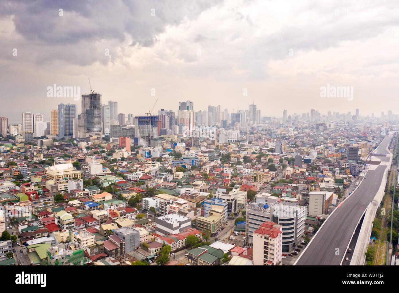 The city of Manila, the capital of the Philippines. Modern metropolis ...