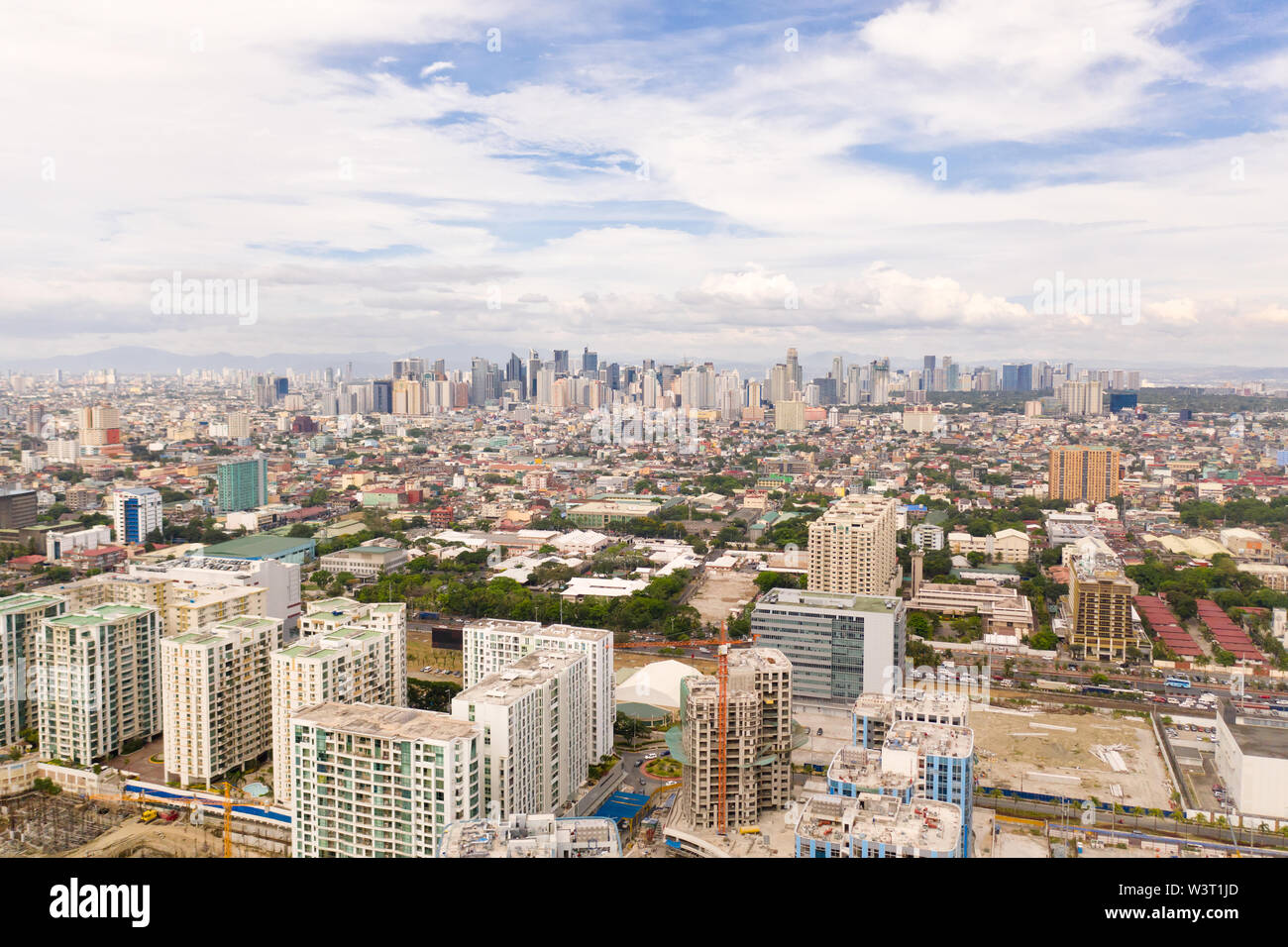 The city of Manila, the capital of the Philippines. Modern metropolis ...