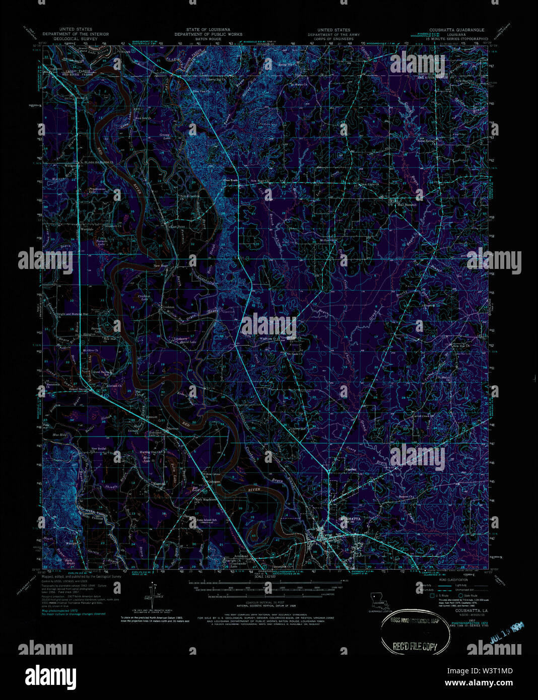 Map of coushatta louisiana hi-res stock photography and images - Alamy