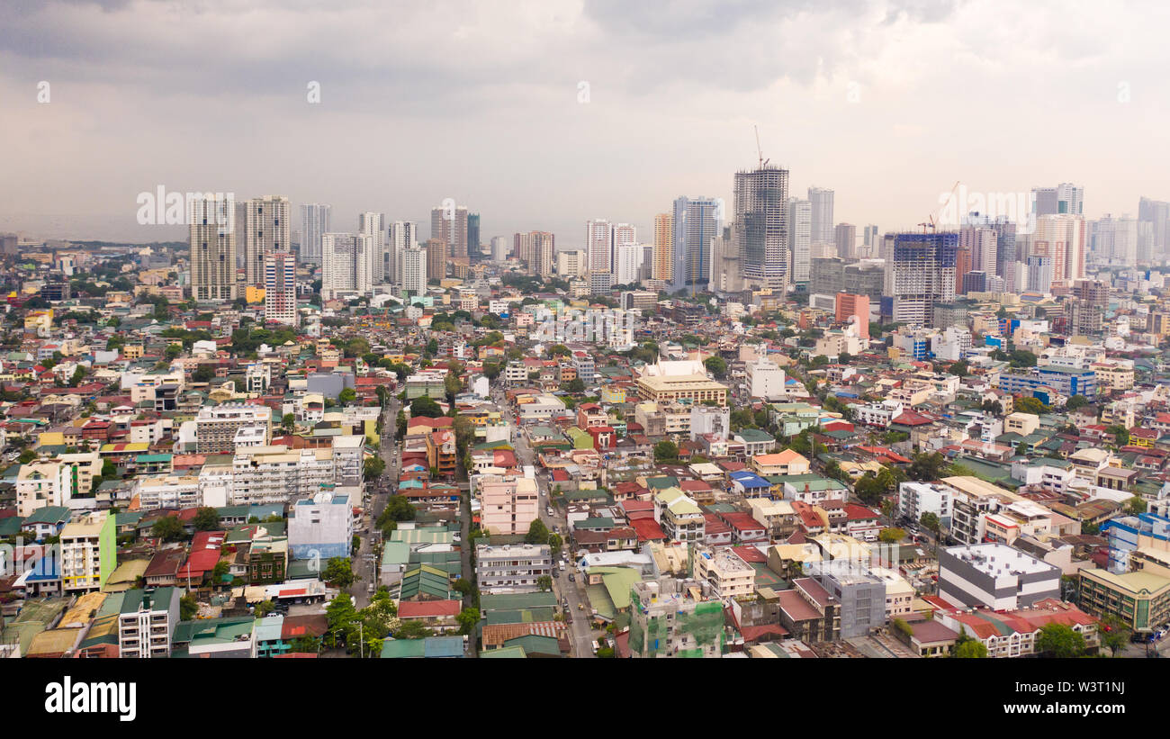 The city of Manila, the capital of the Philippines. Modern metropolis ...