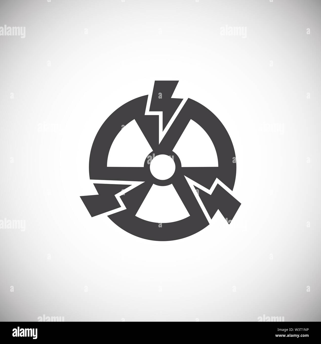 Radiation related icon on background for graphic and web design. Simple ...