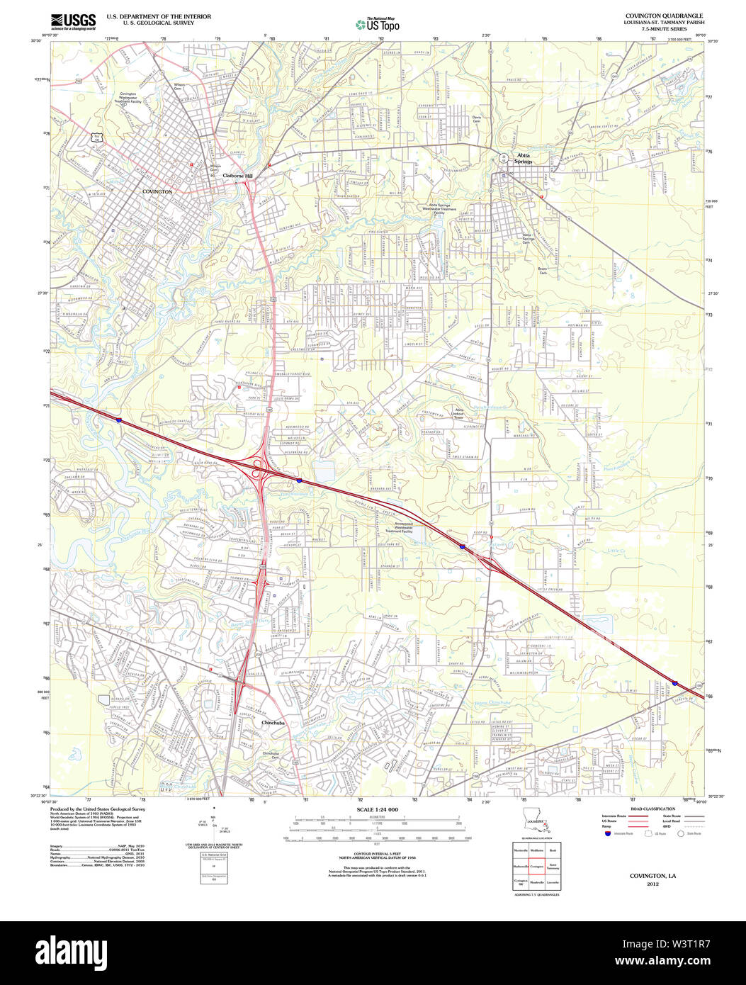 Covington louisiana map hi-res stock photography and images - Alamy