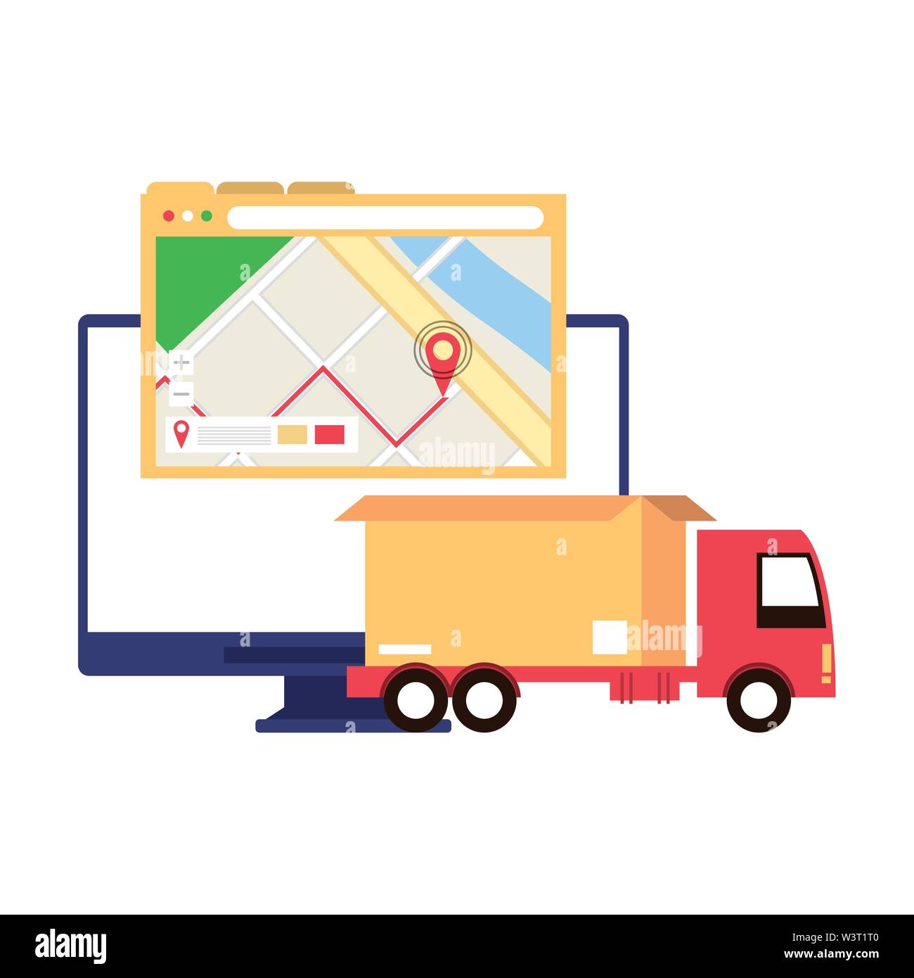 logistic and delivery shipping cartoon Stock Vector Image & Art - Alamy