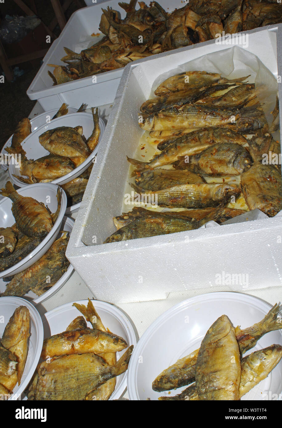 Mixed fried fish Stock Photo - Alamy