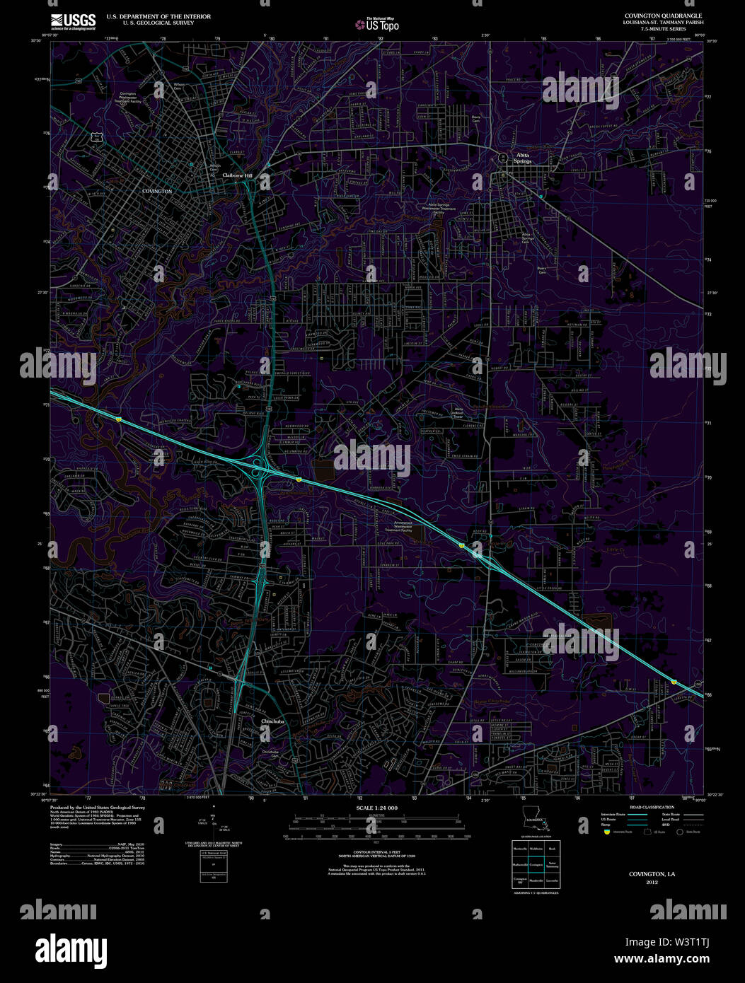 Map of covington louisiana hi-res stock photography and images - Alamy