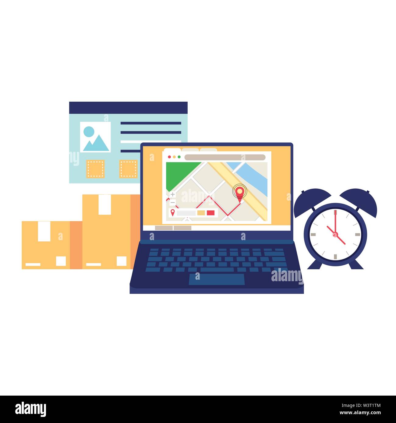 logistic and delivery shipping cartoon Stock Vector Image & Art - Alamy