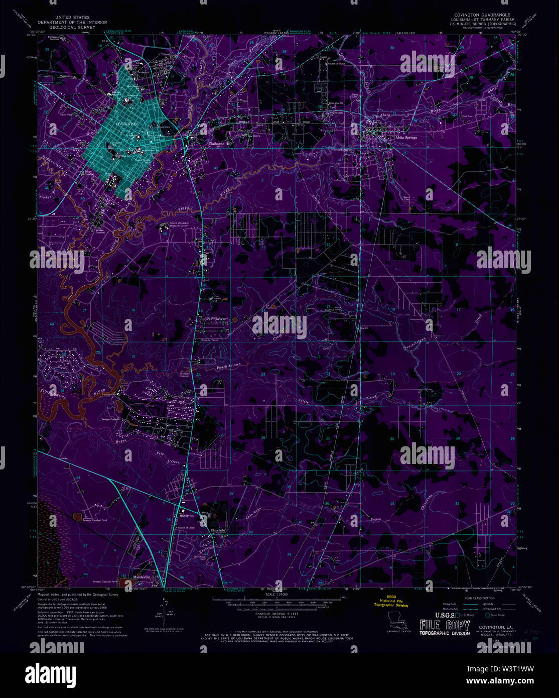 Covington louisiana map hi-res stock photography and images - Alamy