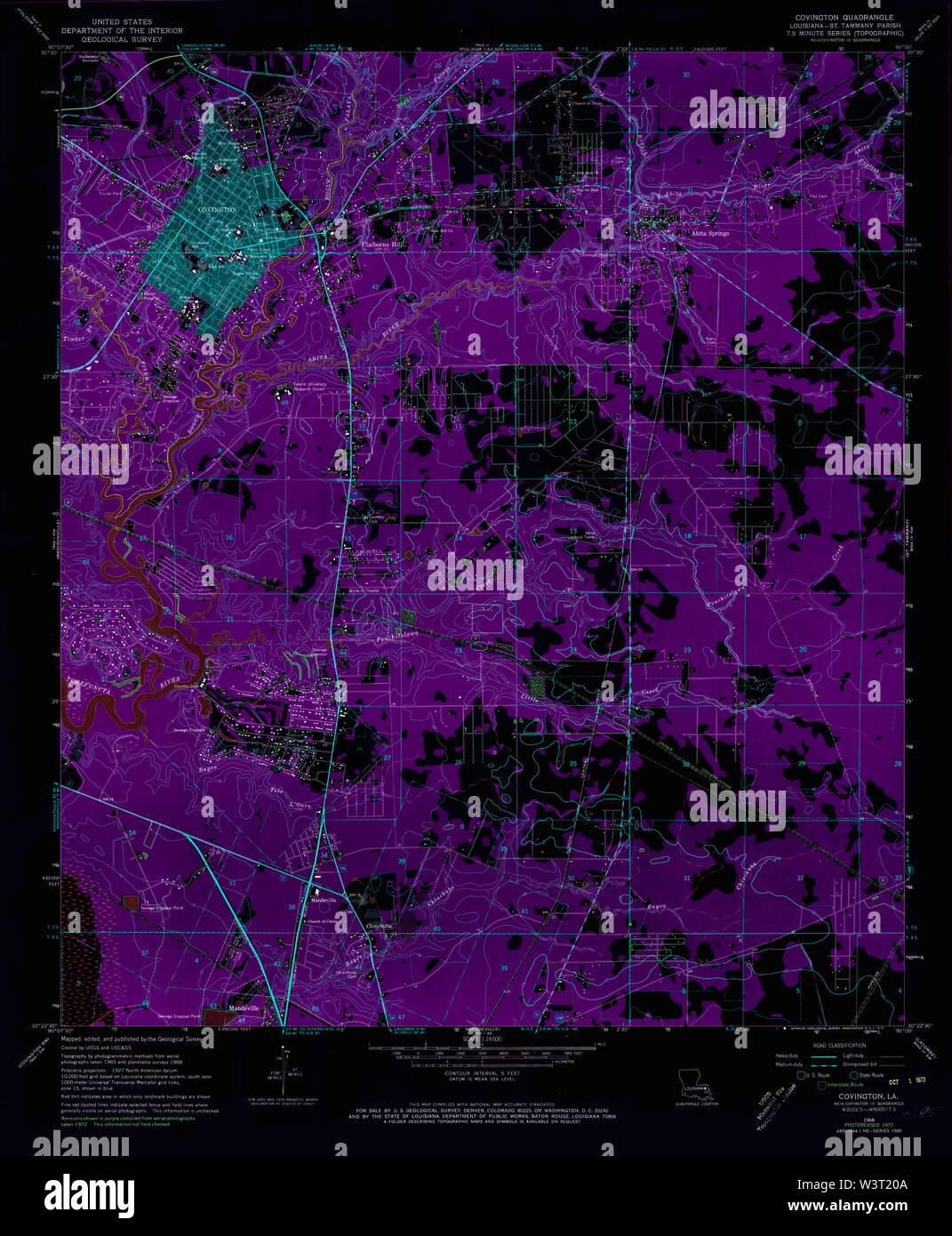 Covington louisiana map hi-res stock photography and images - Alamy