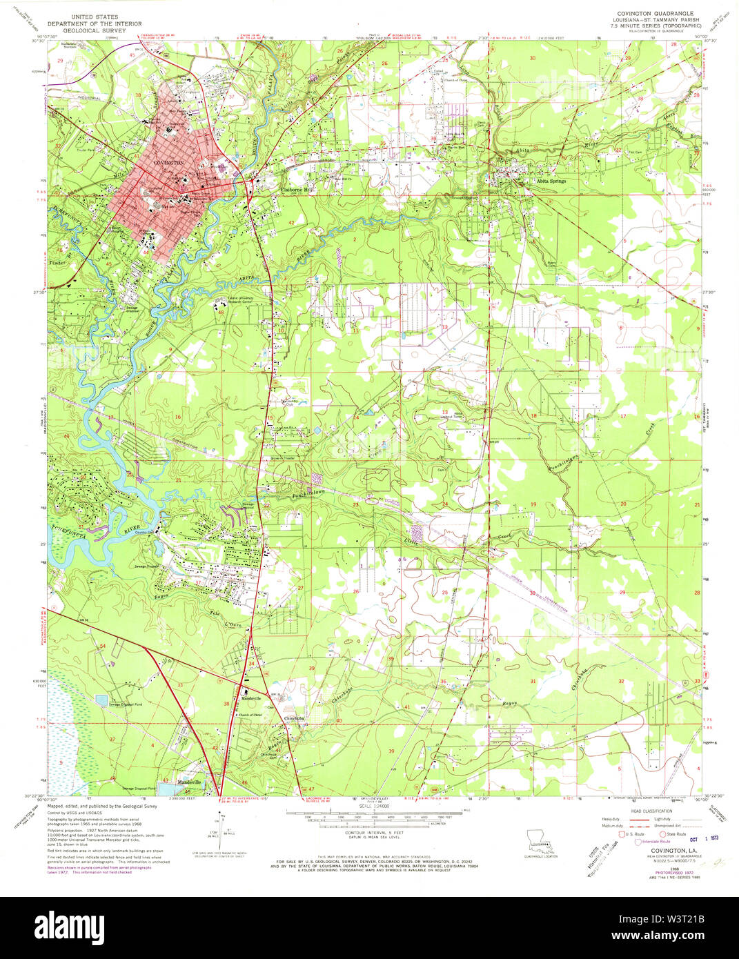 Covington louisiana map Cut Out Stock Images & Pictures - Alamy