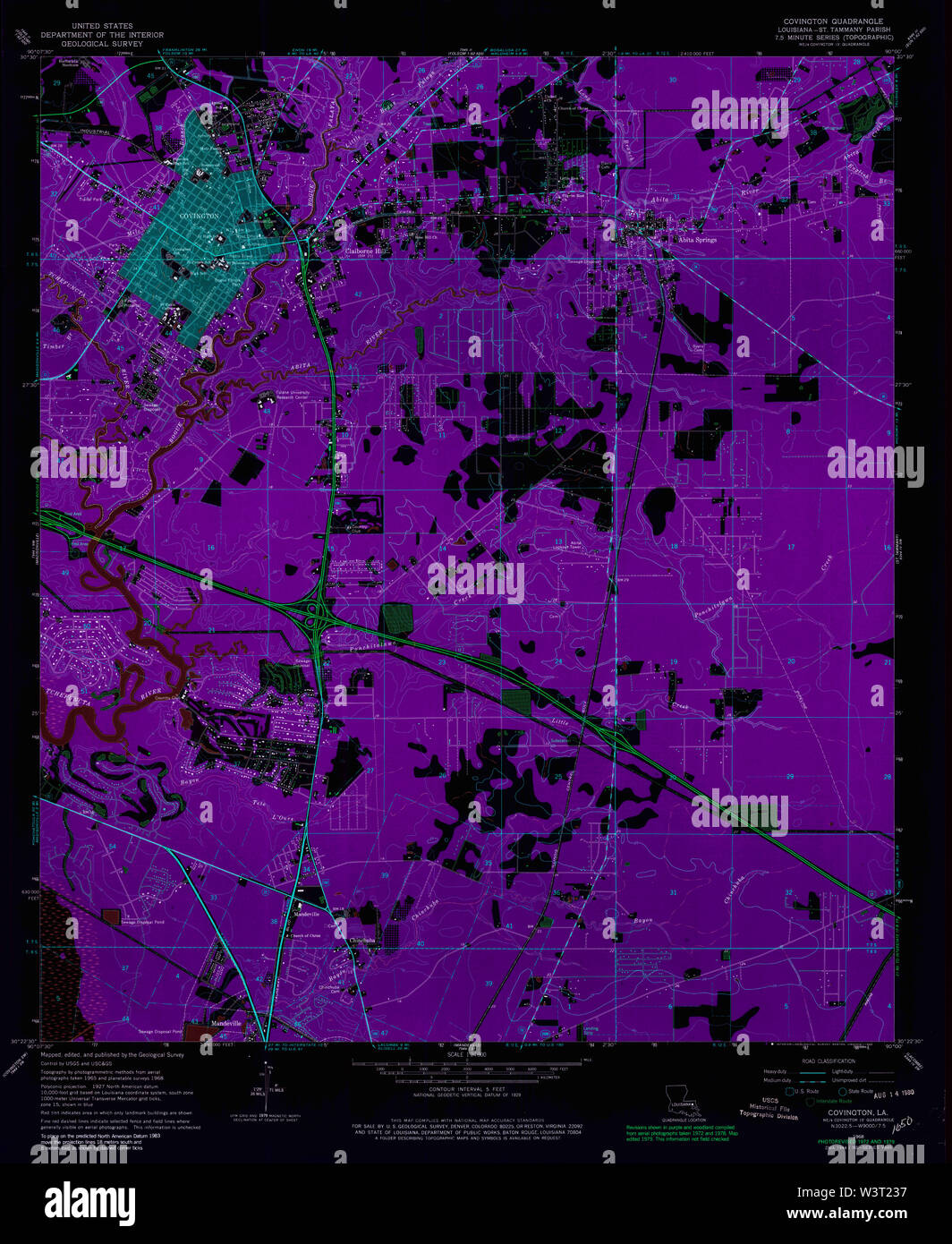 Covington louisiana map hi-res stock photography and images - Alamy