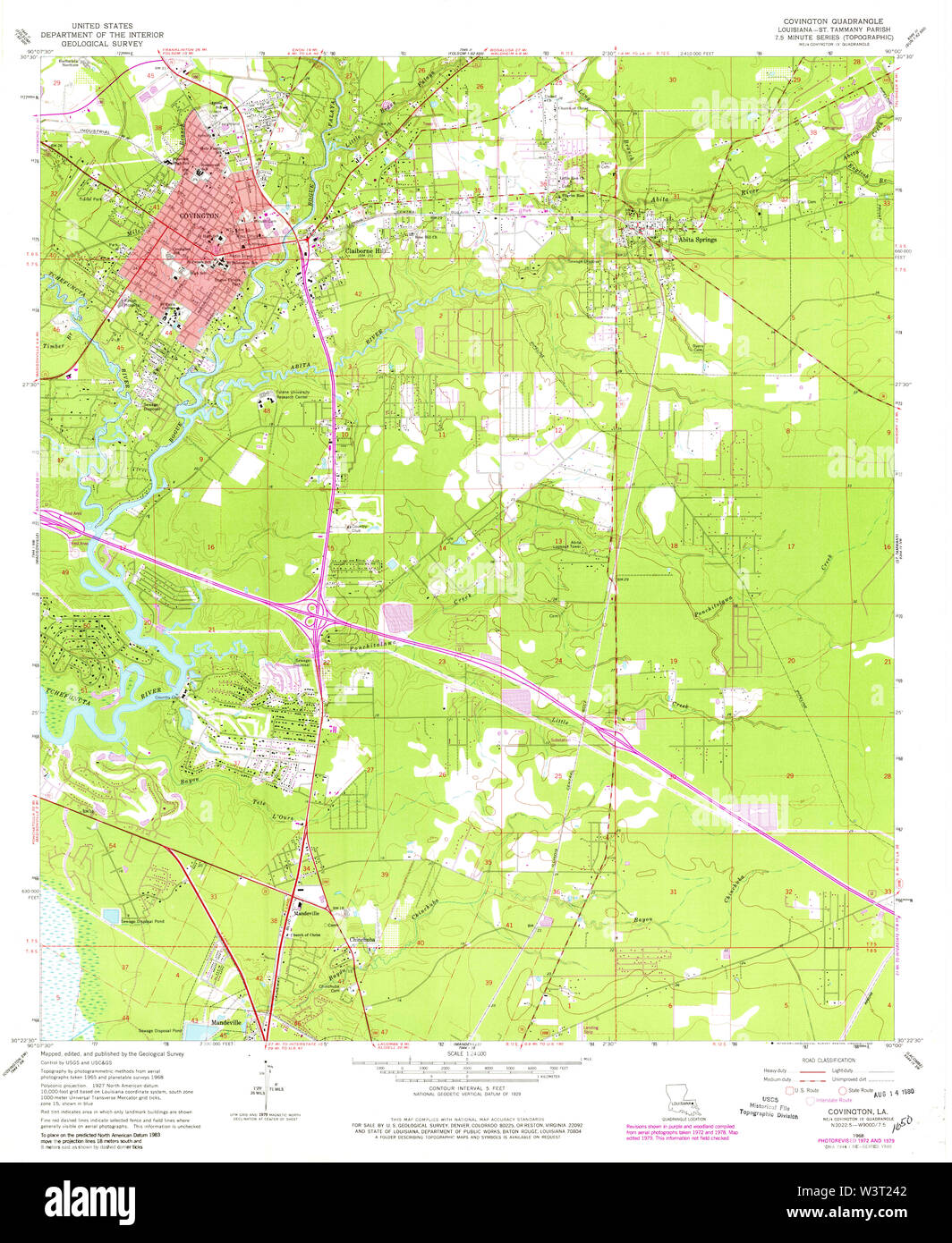 Covington louisiana map hi-res stock photography and images - Alamy