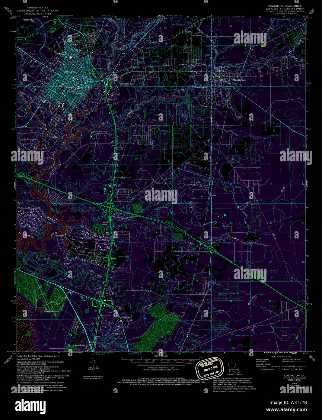 Map of covington louisiana hi-res stock photography and images - Alamy
