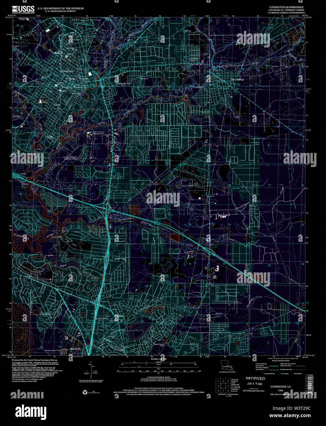 Covington louisiana map hi-res stock photography and images - Alamy