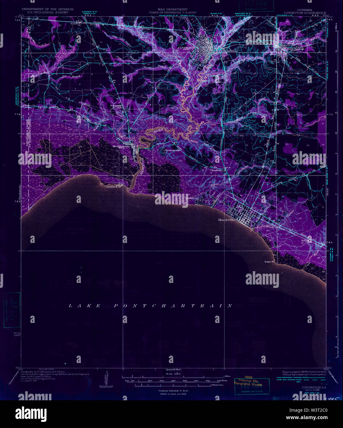 Map of covington louisiana hi-res stock photography and images - Alamy