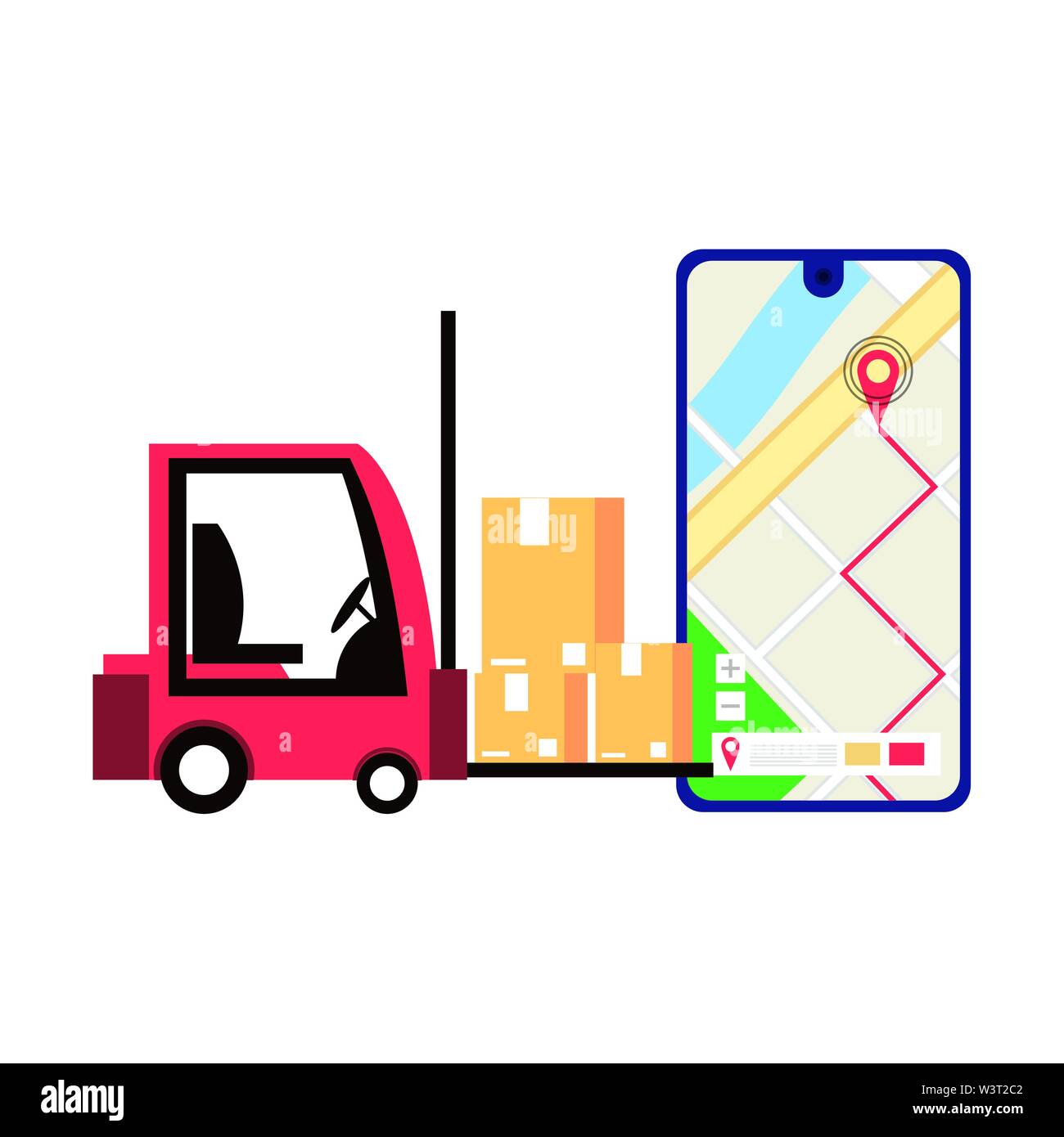 logistic and delivery shipping cartoon Stock Vector Image & Art - Alamy